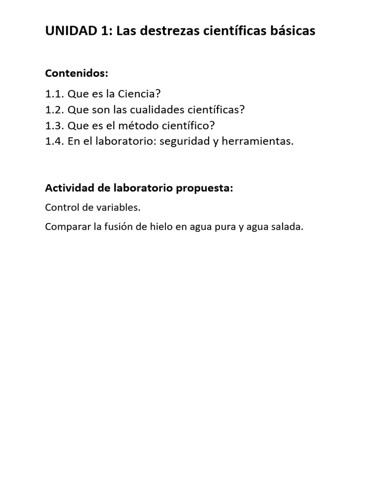 FyQ UD 1. | PDF | Química | Laboratorios