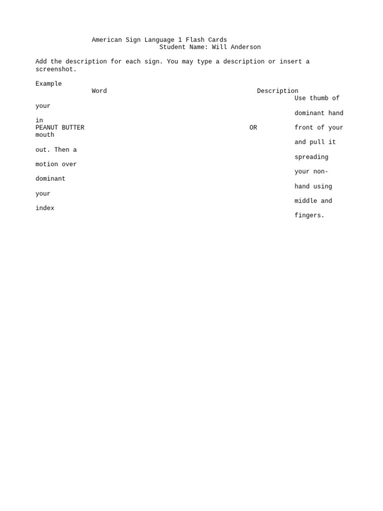 American Sign Language 1 Flash Cards | PDF | Hand | American Sign Language