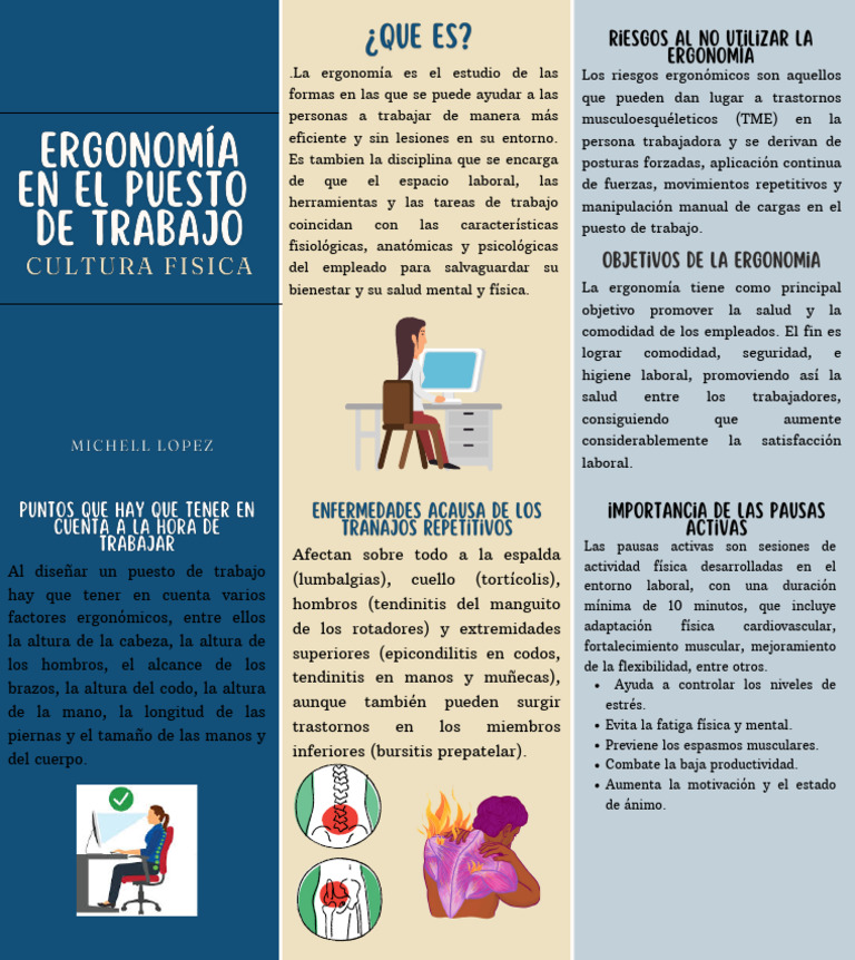 Ergonomía en El Puesto de Trabajo | PDF | Factores humanos y ergonomía
