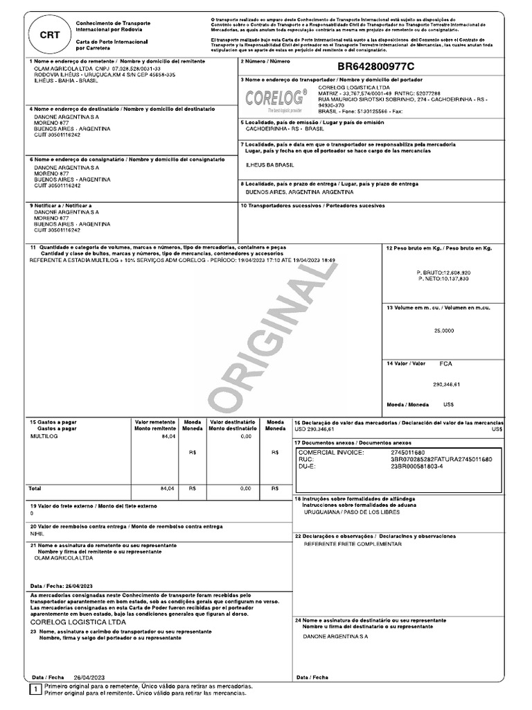 CRT Danone Complementar | PDF