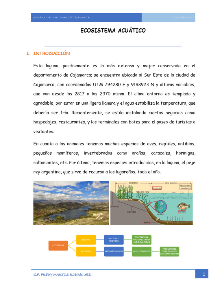 Práctica 3 Laguna | PDF | Ecosistema | Ecosistema acuático