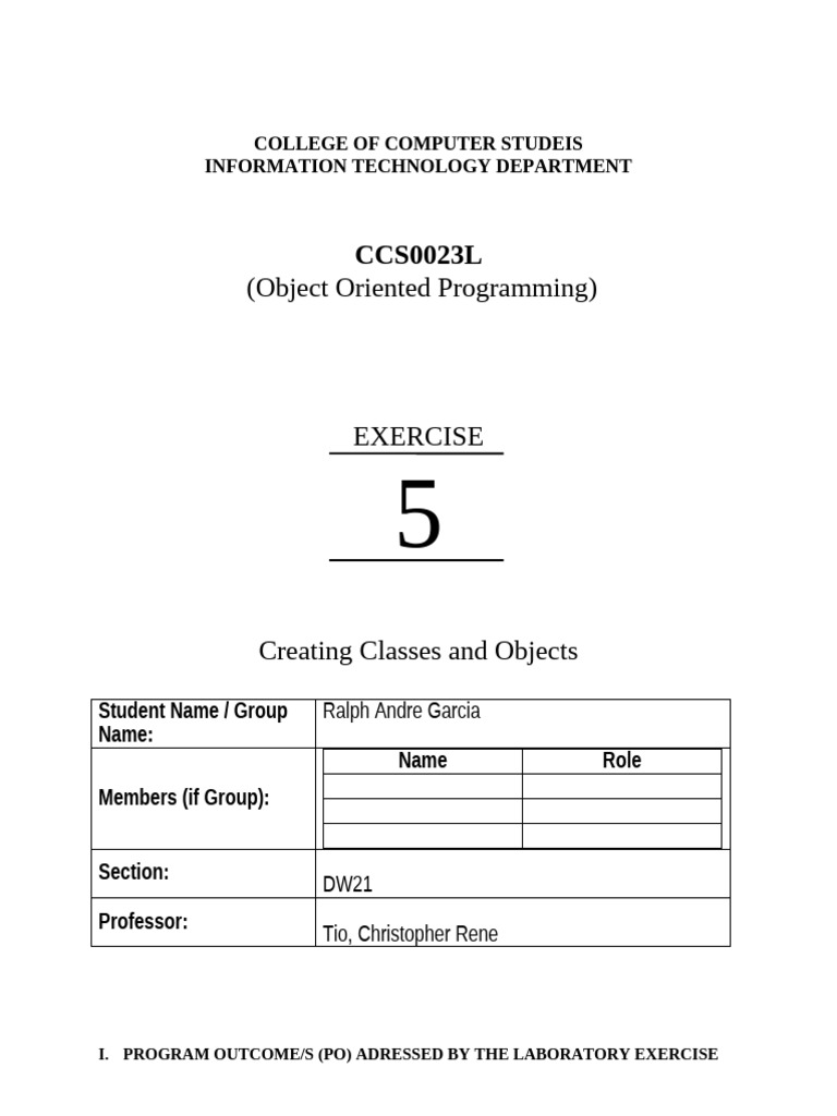 Lab - Exp - 5 (Creating Class Diagrams) - 1 | PDF | Class (Computer Programming) | Computer Program