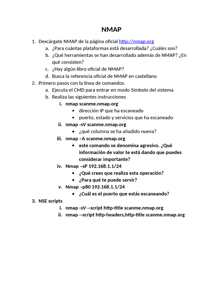 NMAP | PDF