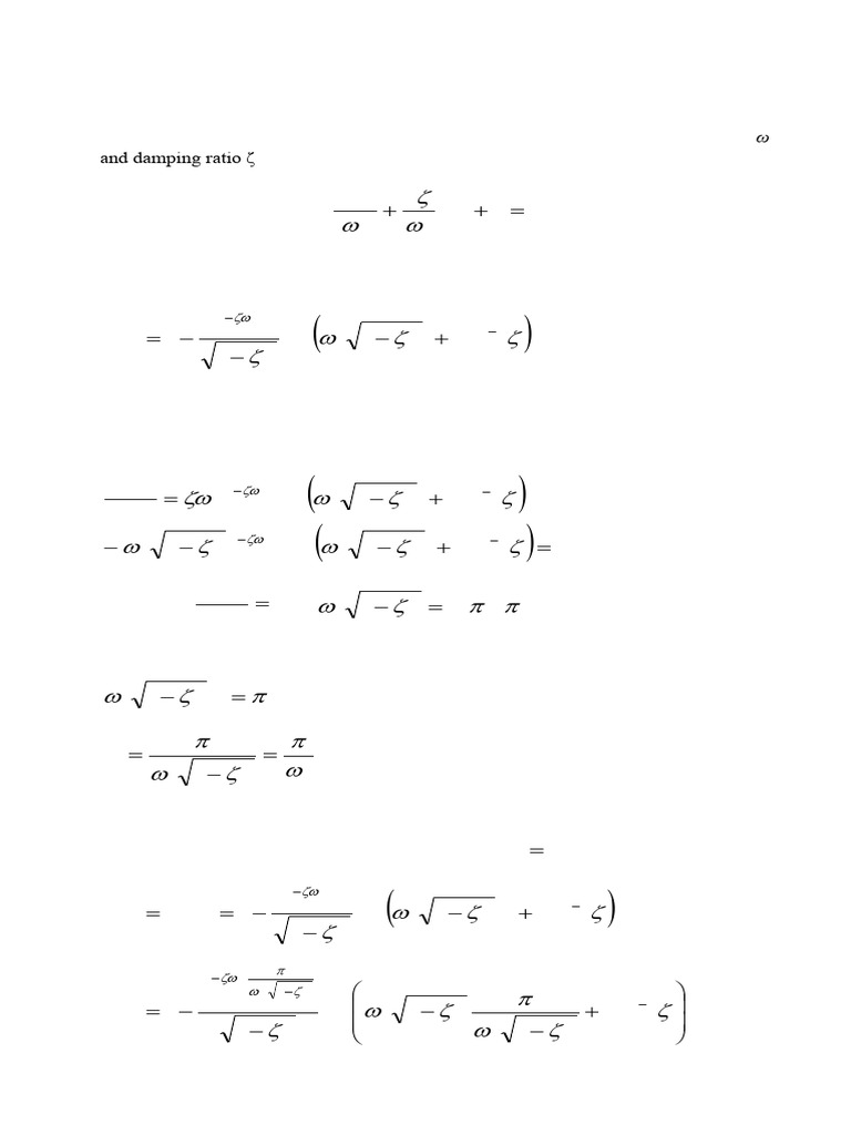 Solution of Sytems Equation - 2nd Order Ransient Response | PDF | Damping | Applied Mathematics