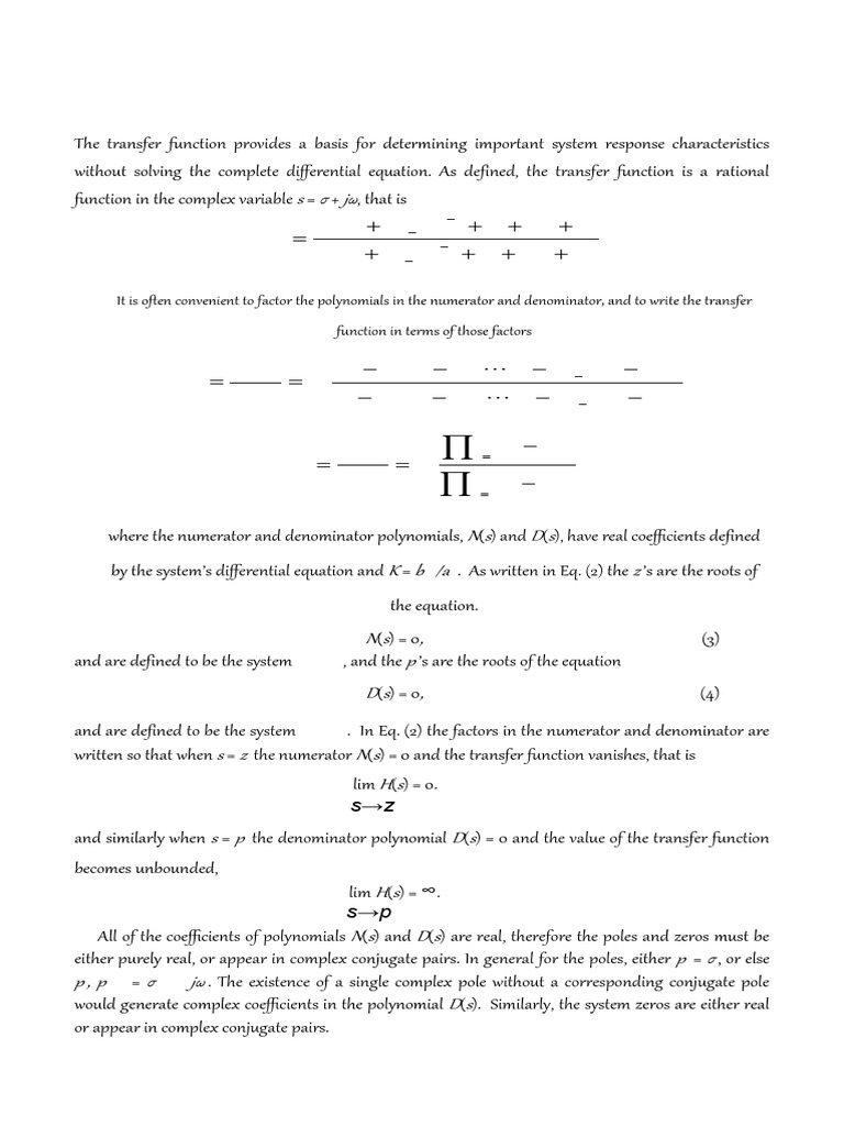 8. Poles and Zeros | PDF | Damping | Mathematical Concepts