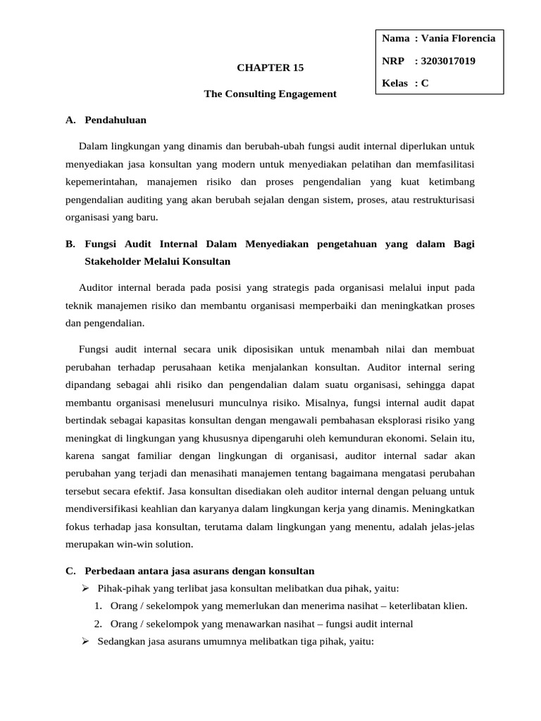 CHAPTER 15 Audit Rangkuman Vania | PDF
