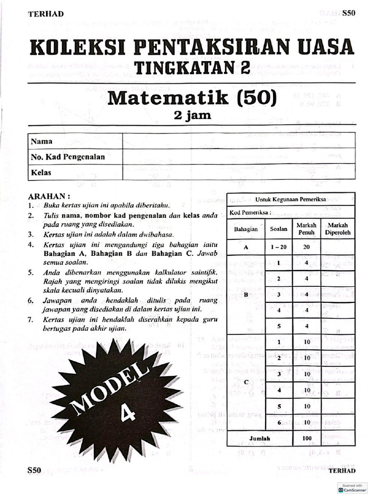 Form 2 - Soalan Klon UASA | PDF