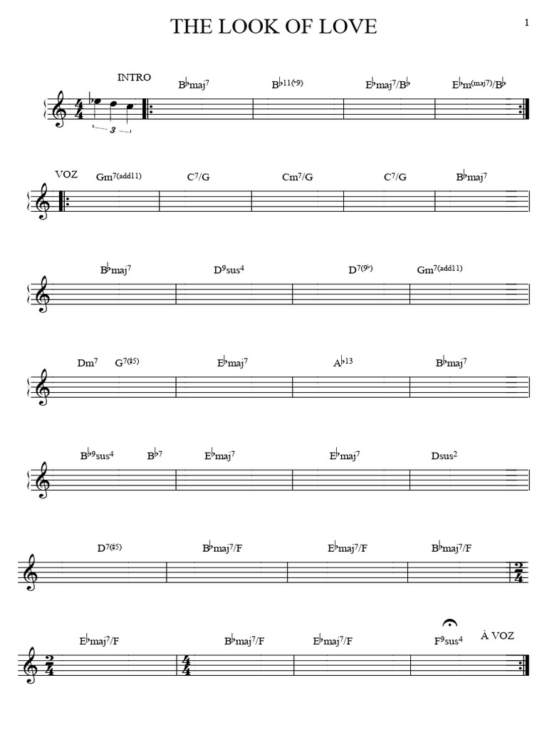 The Look of Love Chord Tabs | PDF