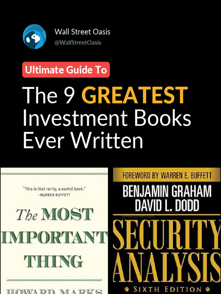 The 9 GREATEST Investment Books Ever Written | PDF