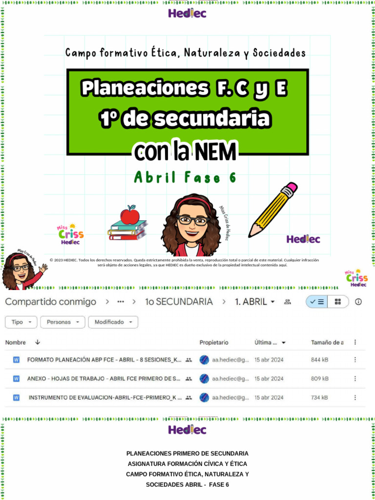 Ejemplo Planeación Fce Primero Segundo y Tercer Año-2 | PDF | Malala ...
