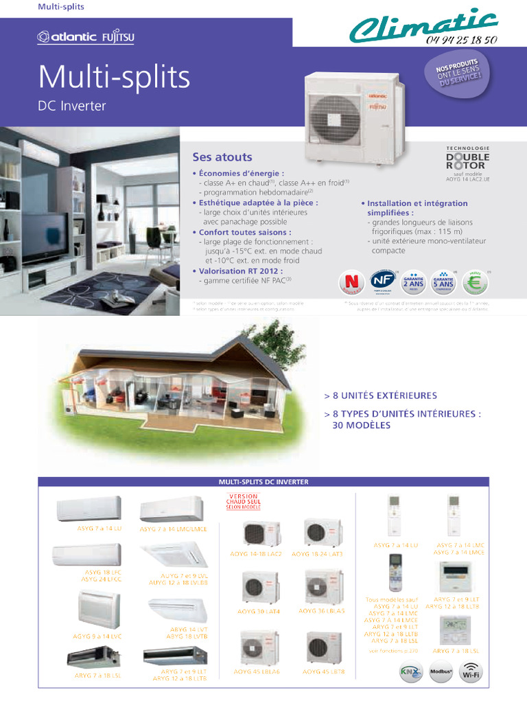 Catalogue Multi Split Atlantic Fujitsu | PDF