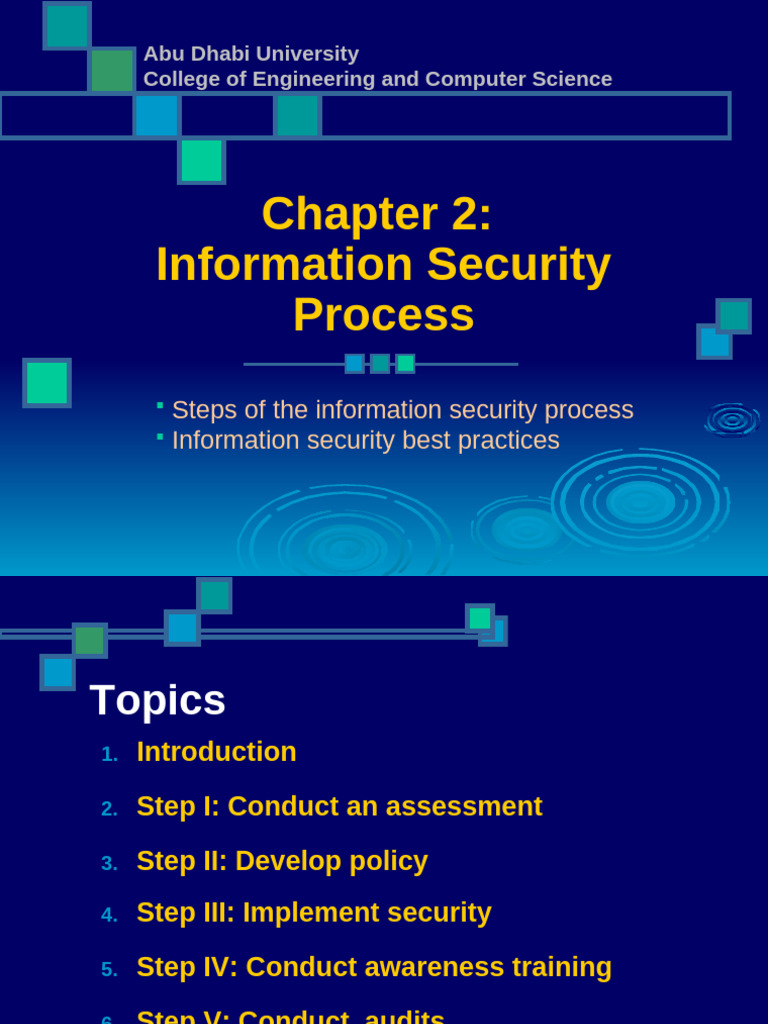 Chapter 2 Information Security Process Pdf Information Security Security