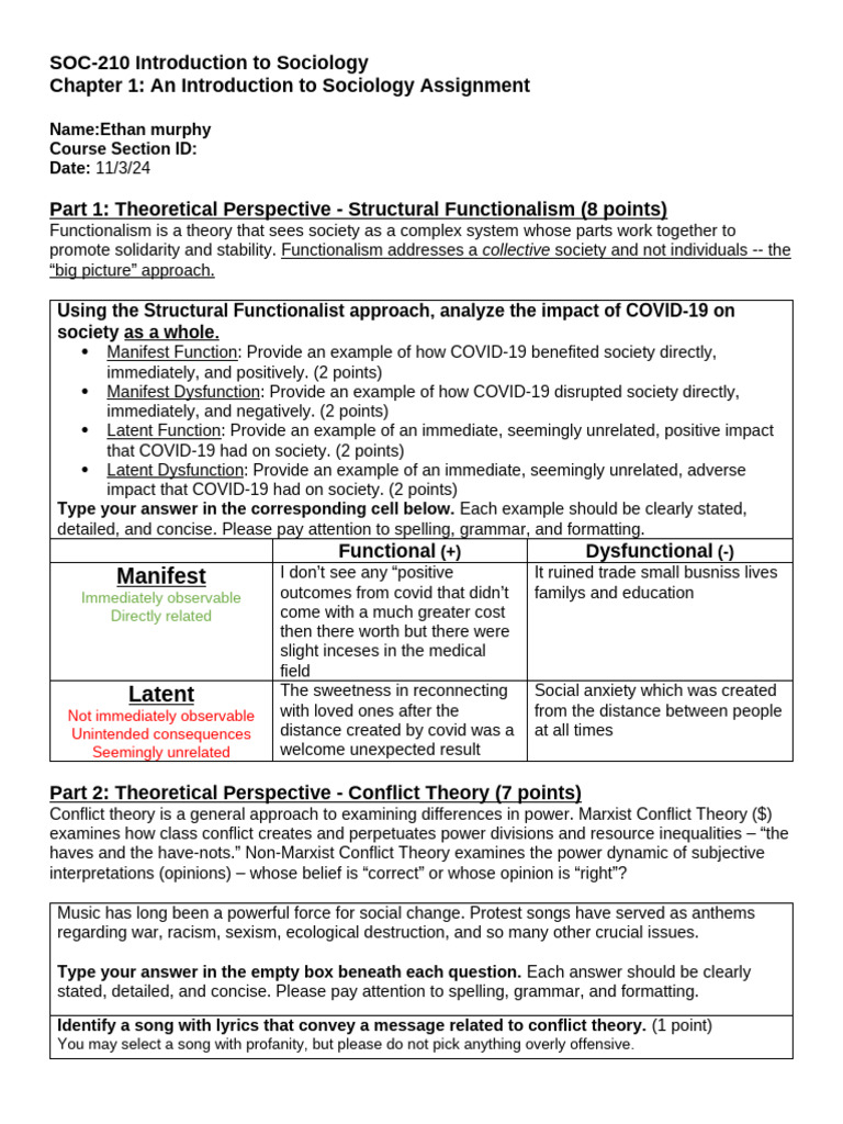 Chapter 1 Assignment Template | PDF | Liberal Arts Education | Social ...