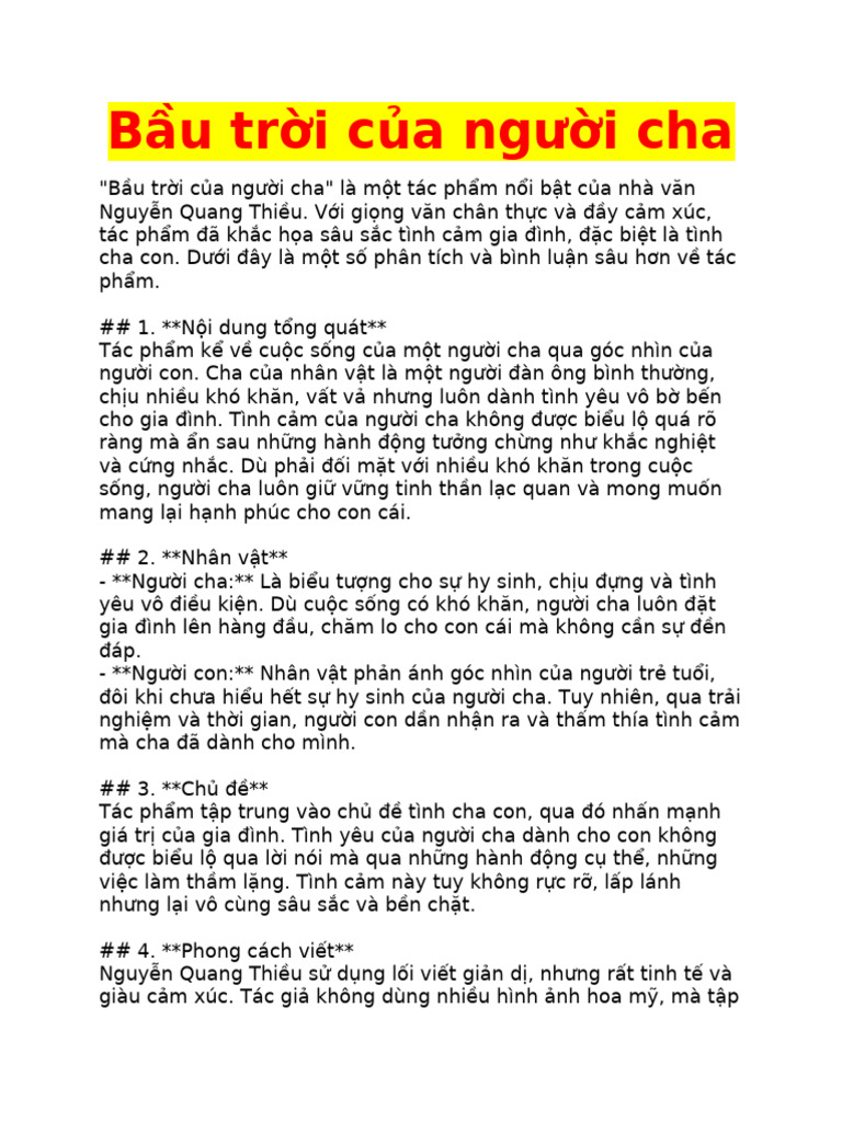 Bầu Trời Của Người Cha-Mai | PDF