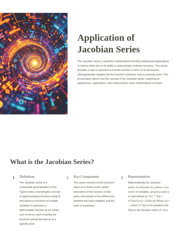 1 - Application of Jacobian Series | PDF | Derivative | Mathematical Optimization