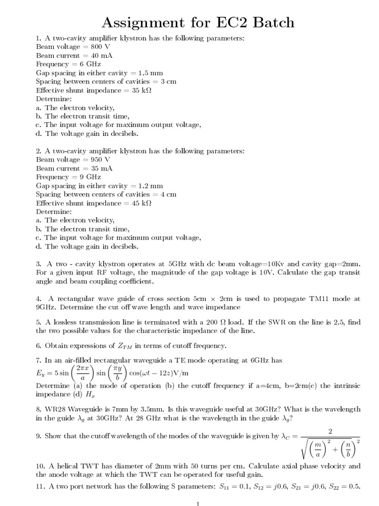 MWE_Assignment_02 | PDF | Electrical Engineering | Electronics