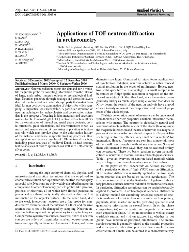 Neutron Diffraction | PDF | Neutron | Crystal Structure