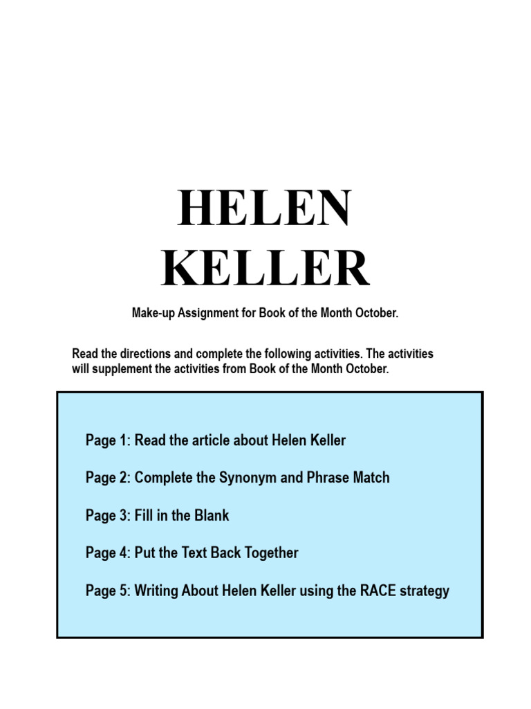 Helen Keller | PDF | Helen Keller | Human Communication