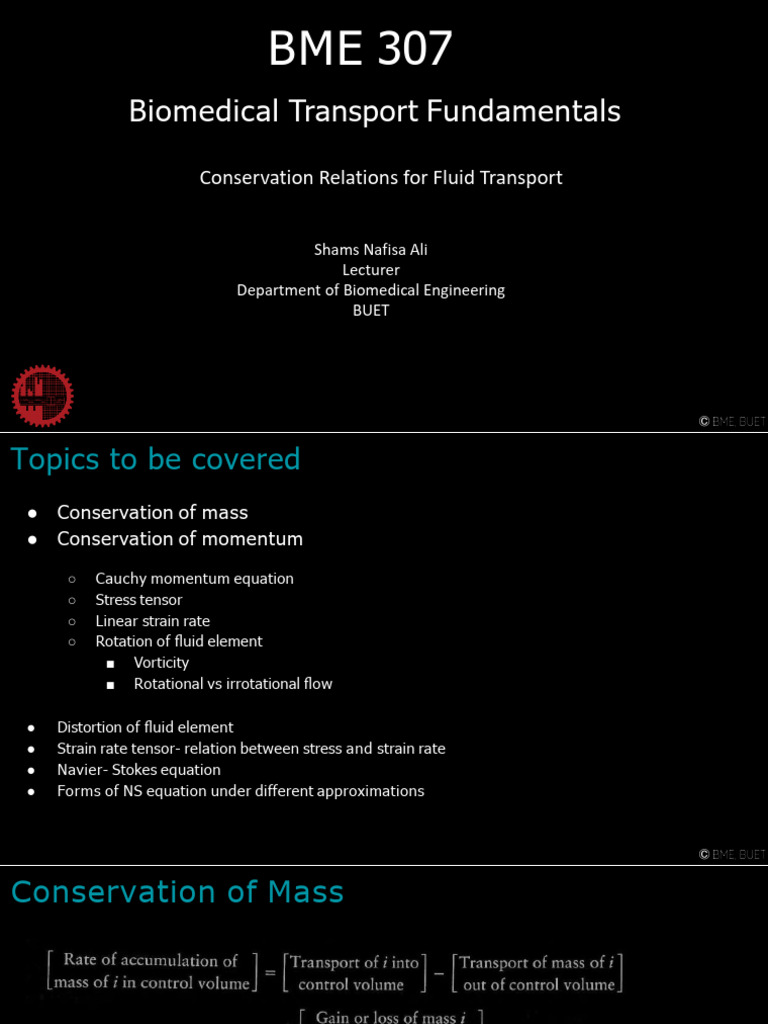 L3 - Conservation Relations and Momentum Balances (Part2) | PDF | Fluid ...
