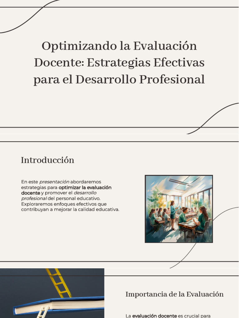 La Evaluacion Docente Estrategias Efectivas para El Desarrollo ...