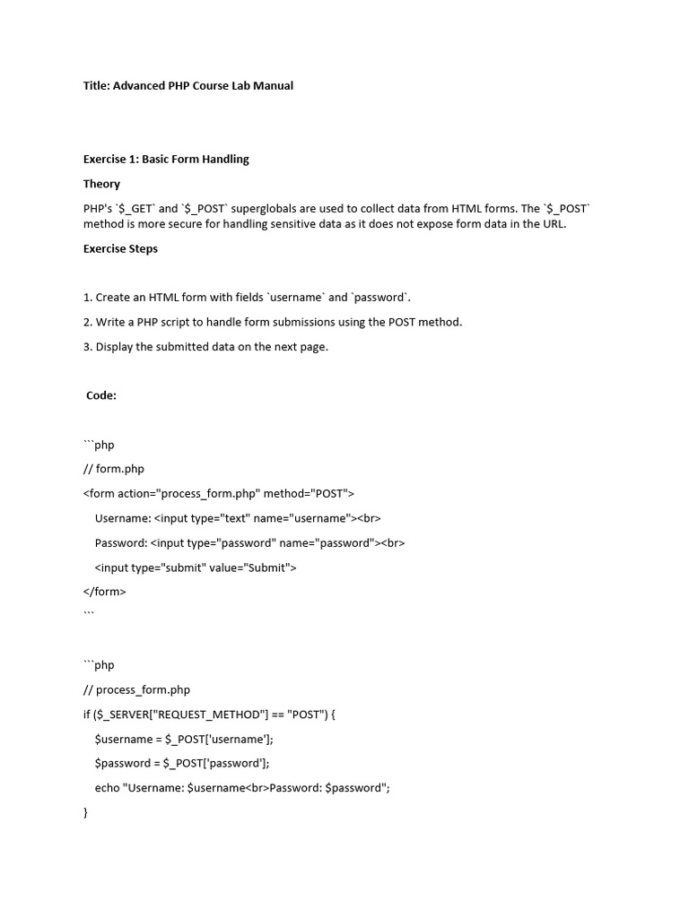adv php lab manual | PDF | Computing | Computer Programming adv php lab manual | PDF | Computing | Computer Programming