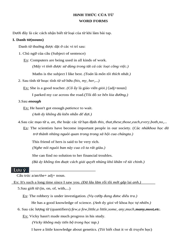 Word Form | PDF