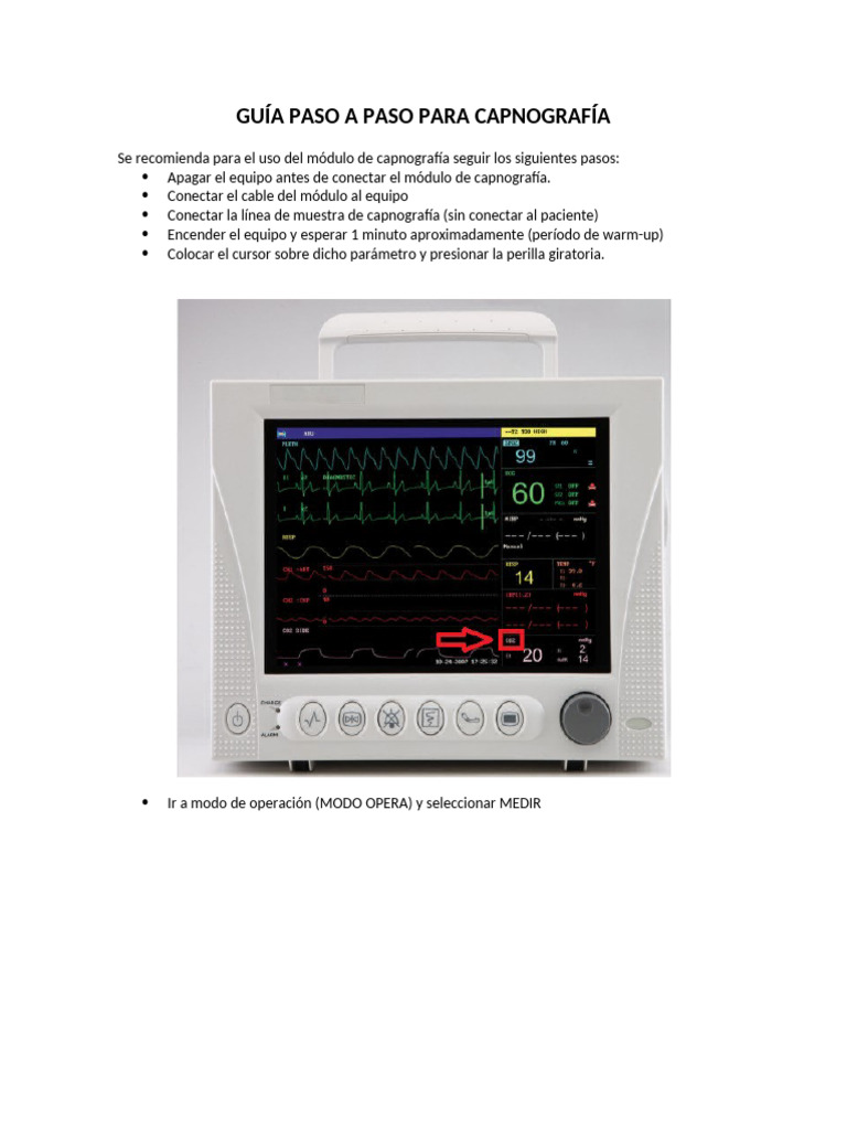 Guía Paso A Paso para Activar Módulo de Capnografía | PDF
