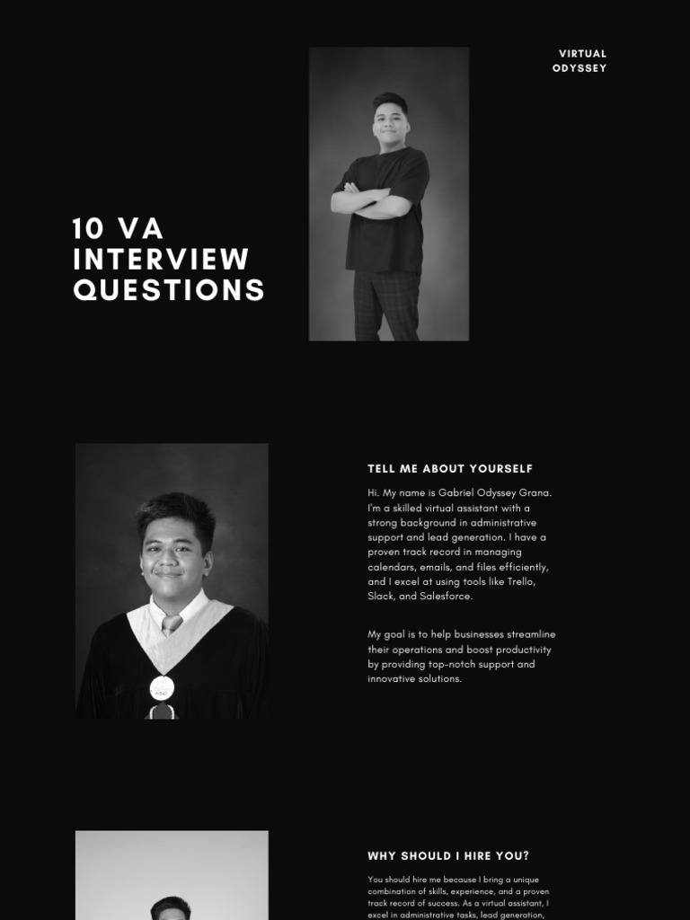 Virtual Assistant Interview Insights | PDF | Goal | Business