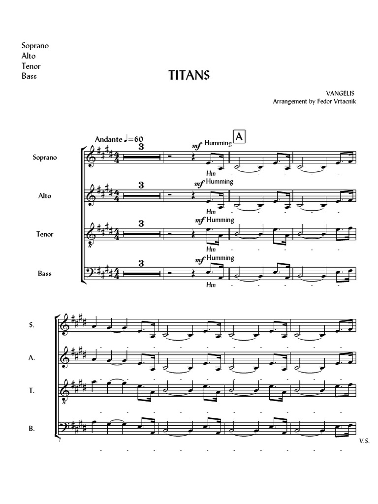 Titans | PDF | Vocal Music | Pitch (Music)