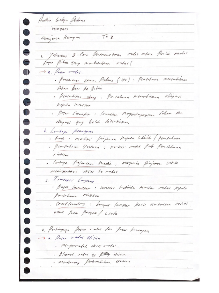 Andika Wahyu Perdana - 143231151 MENKEU Tugas TM 2 | PDF