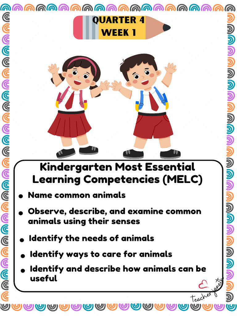 Q4 Week 1 Kindergarten Worksheets | PDF