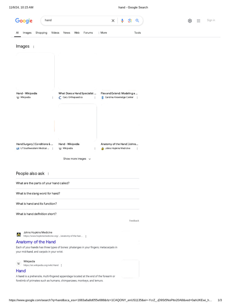 hand | PDF | Hand | Musculoskeletal System