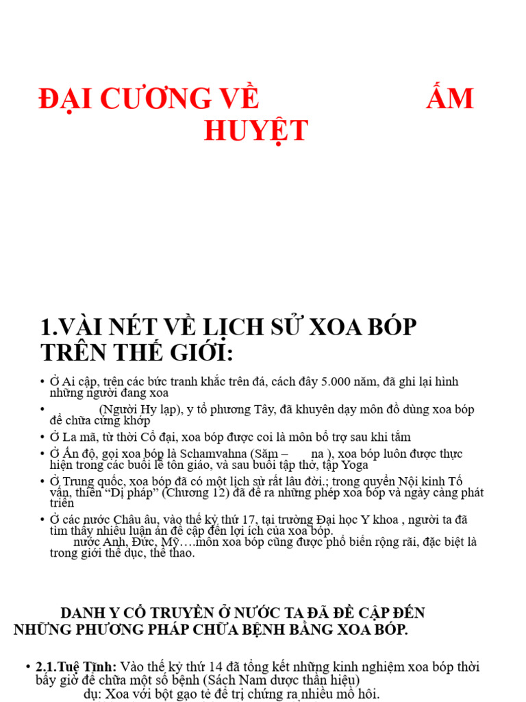 Ly Thuyet Xoa Bop Bam Huyet | PDF