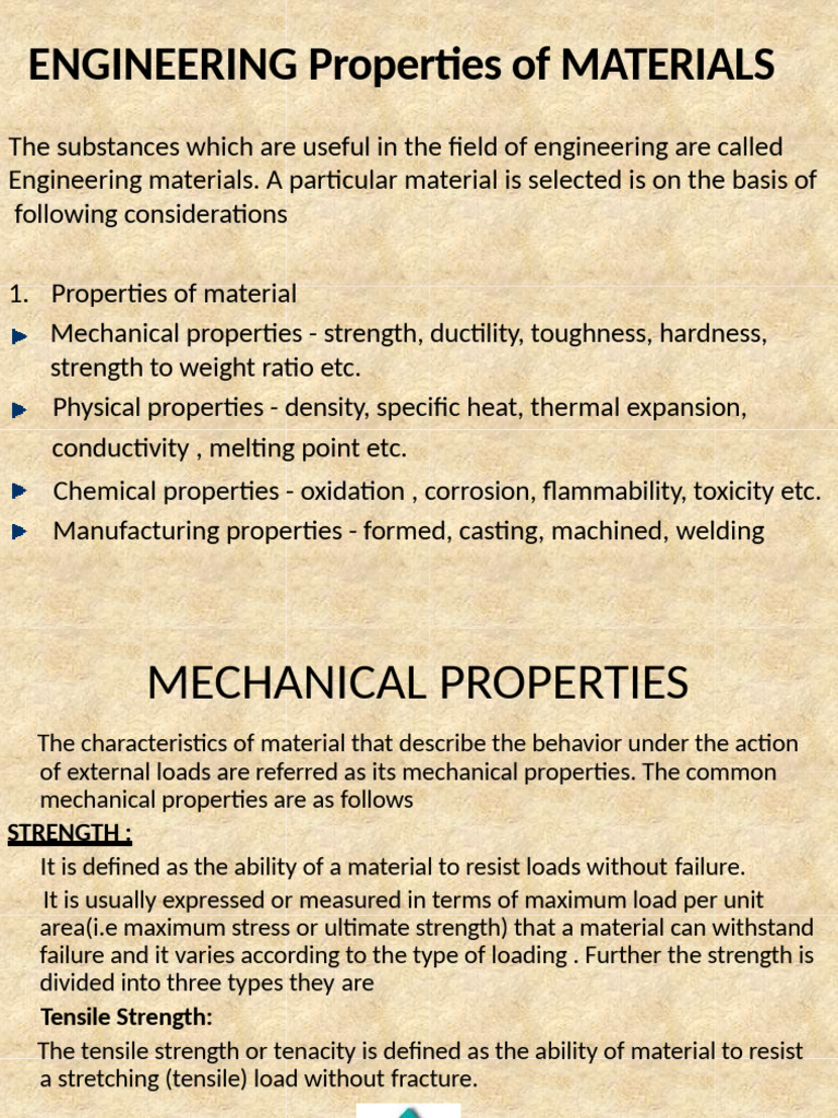 Properties of Engineering Materials | PDF | Strength Of Materials ...