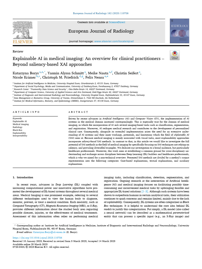 Explainable AI in Medical Imaging | PDF | Artificial Neural Network ...