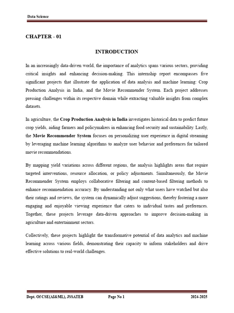 Pawan Internship Synopsis Report | PDF | Machine Learning | Data Analysis