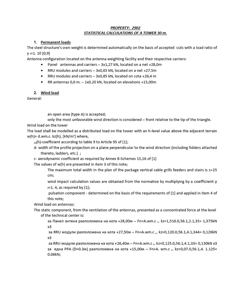 Tower Section Upgrade Analysis | PDF