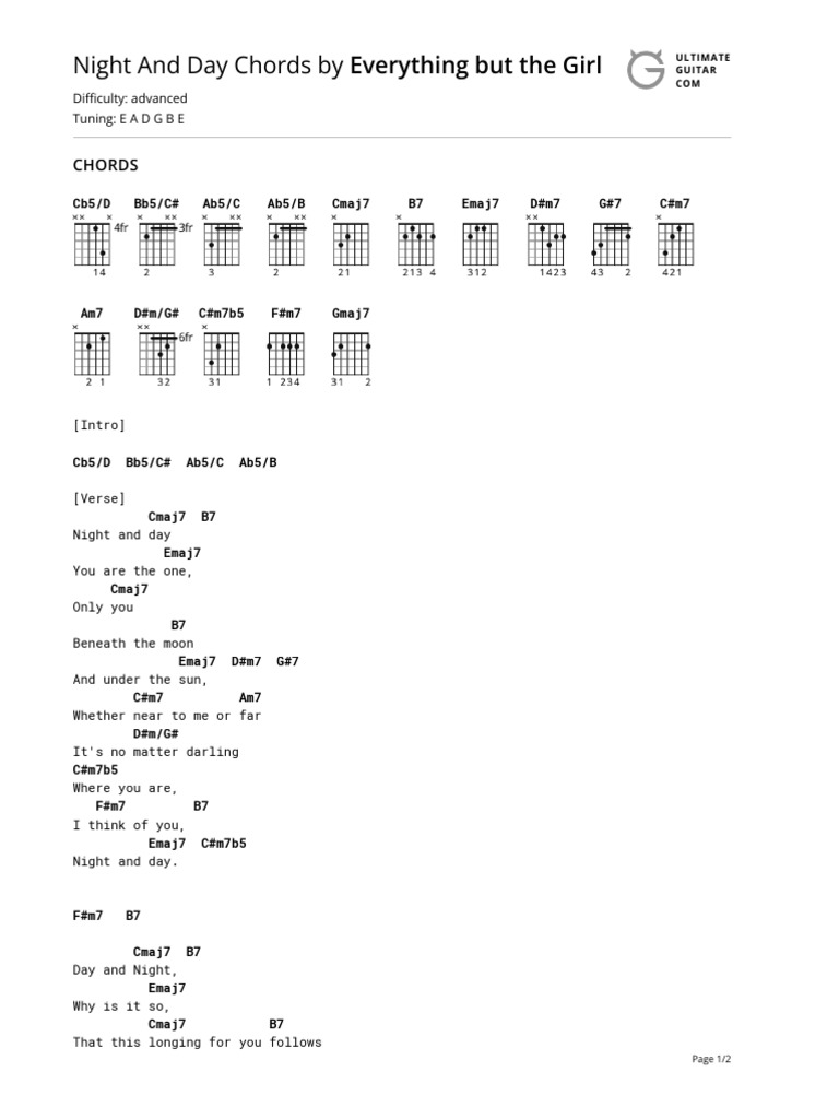 Night and Day - Everything But The Girl | PDF
