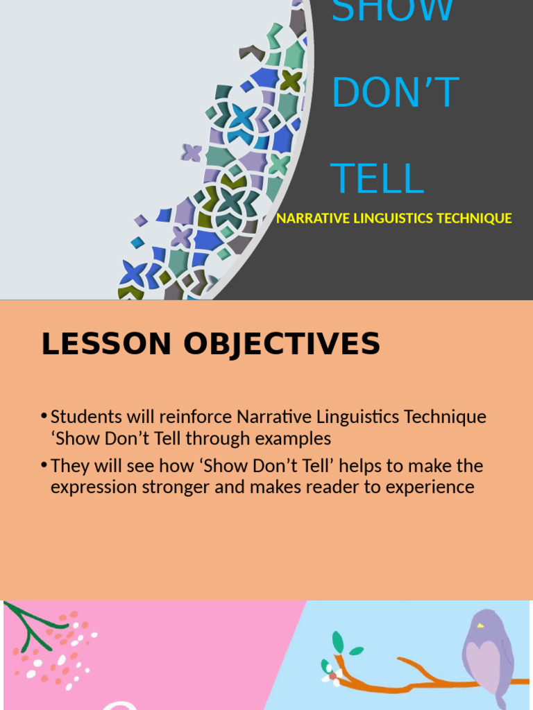 Show Don't Tell | PDF