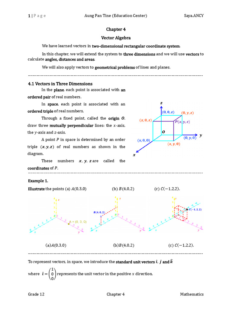 Chapter 4 | PDF | Euclidean Vector | Vector Space