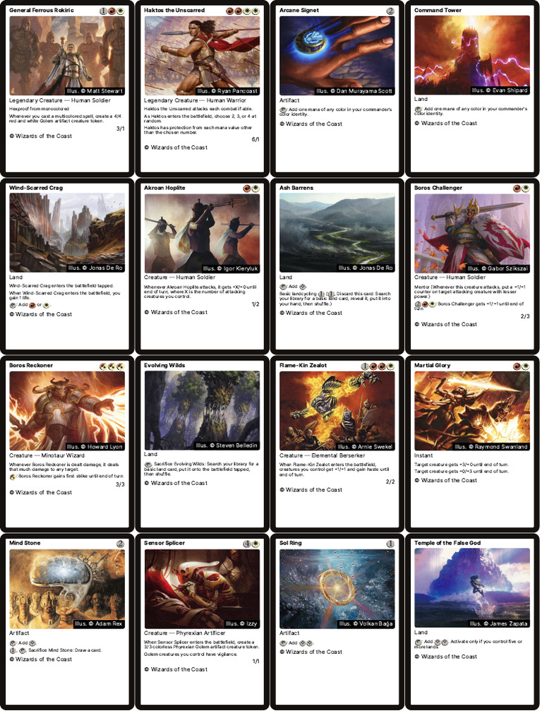Legendary Boros Creatures and Artifacts | PDF | Wizards Of The Coast ...