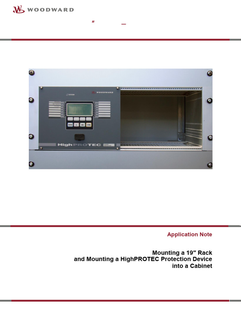 Application_Note_Mounting_a_19inch_Rack_EN | PDF | Screw