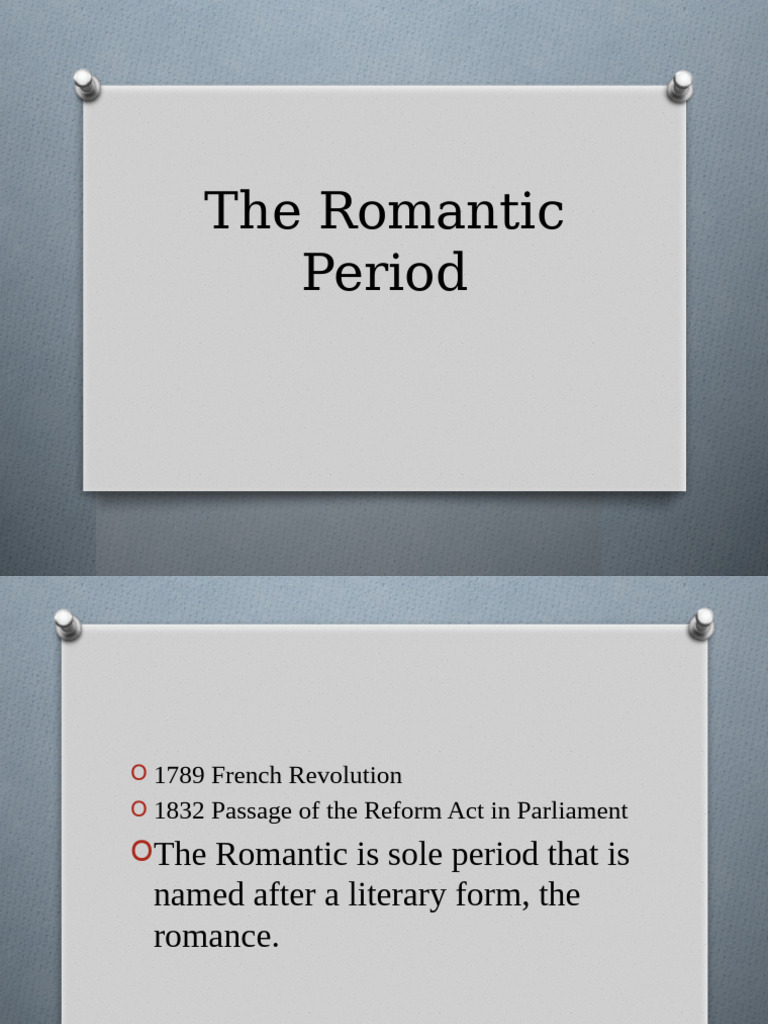 The Romantic Period | PDF | Romanticism | William Wordsworth