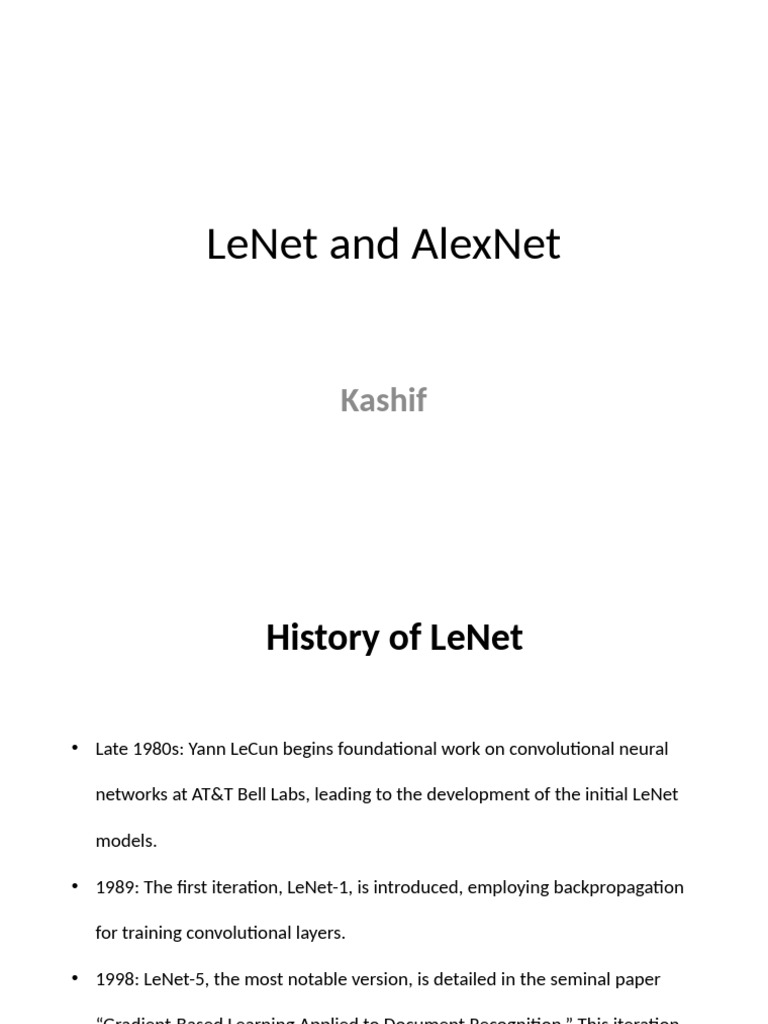 Difference of LeNet and AlexNet | PDF | Teaching Methods & Materials ...