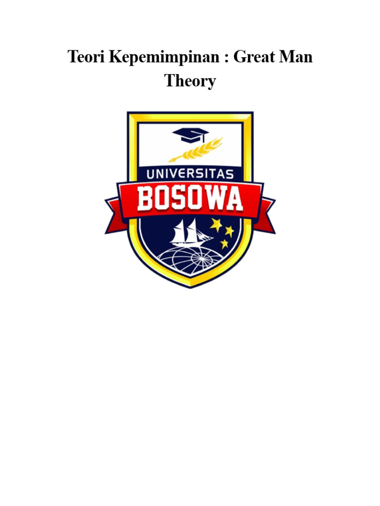 Teori Kepemimpinan: Great Man Theory | PDF