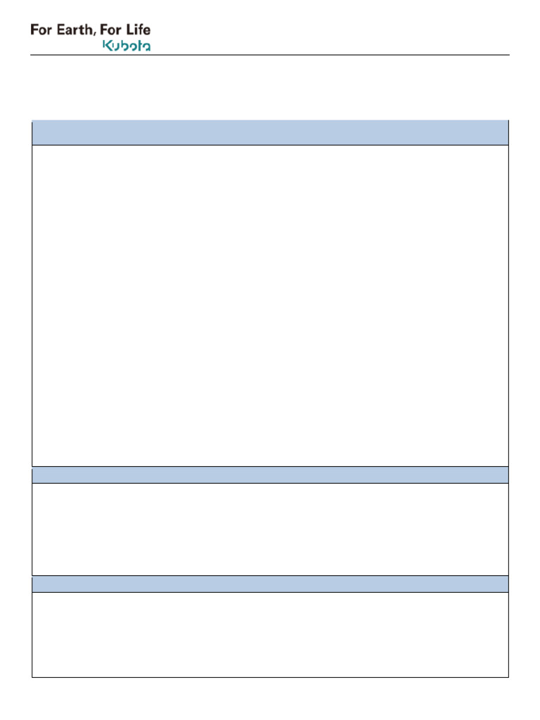 PDI Form Excavator 062016 | PDF | Engines | Manual Transmission