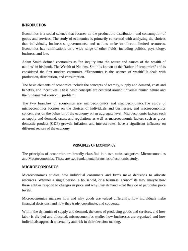 Principles of Economics - WPS Office-1 | PDF | Economics | Macroeconomics