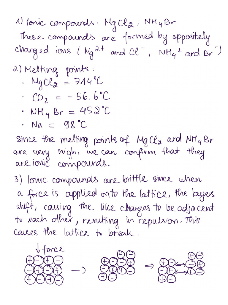 Properties of Ionic Compound | PDF