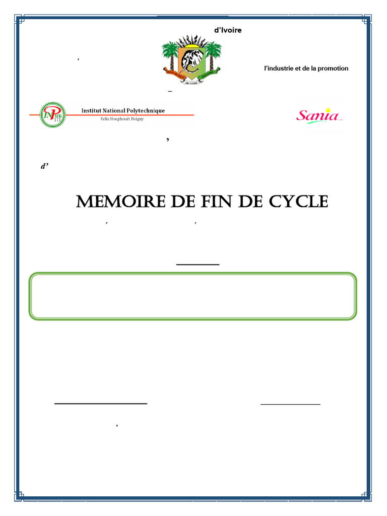 Maintenance Préventive chez SANIA Cie | PDF | Ingénierie