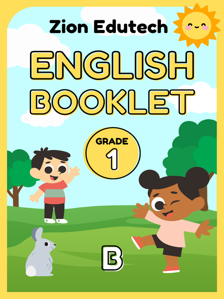 English Booklet B For Grade 1 in Yellow White Cute Style | PDF ...